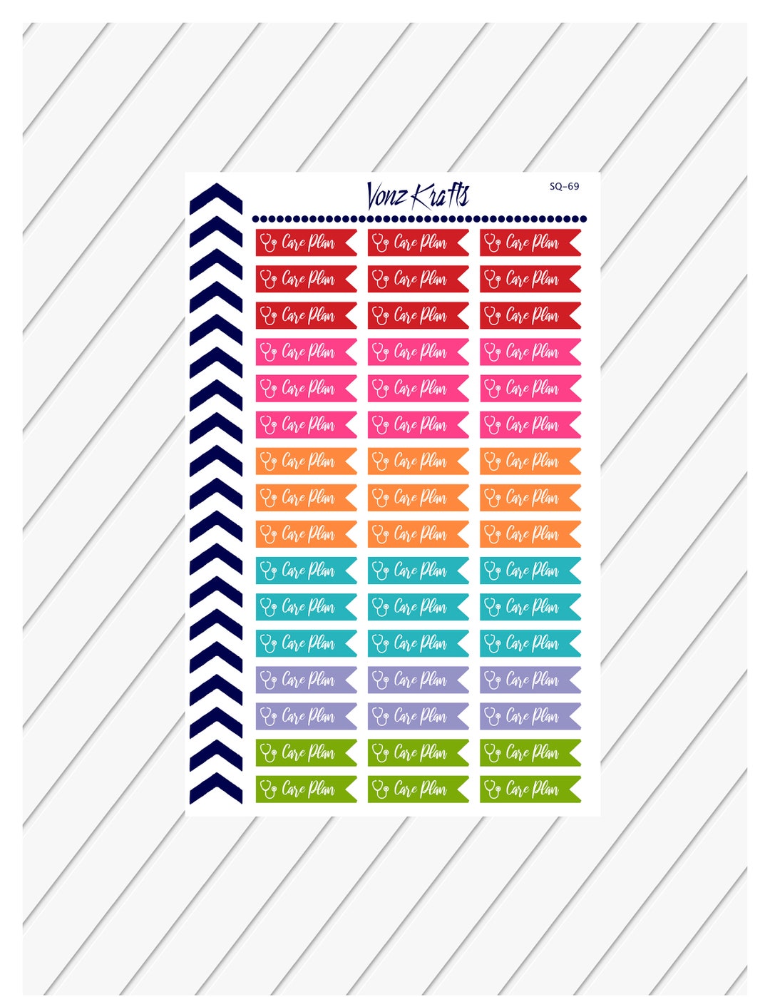 Care Plan Planner Stickers, Care Plan Nursing School Planner Sticker ...