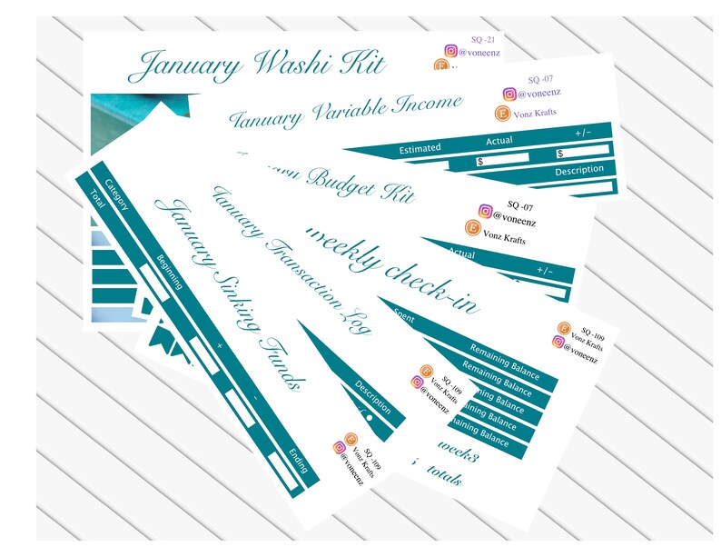 January Complete Deluxe Budgeting Kit EC Stickers Planner | Etsy