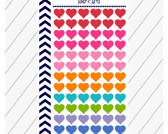 3D Heart Planner Stickers, Printer Stickers, Heart Stickers, Valentines ...