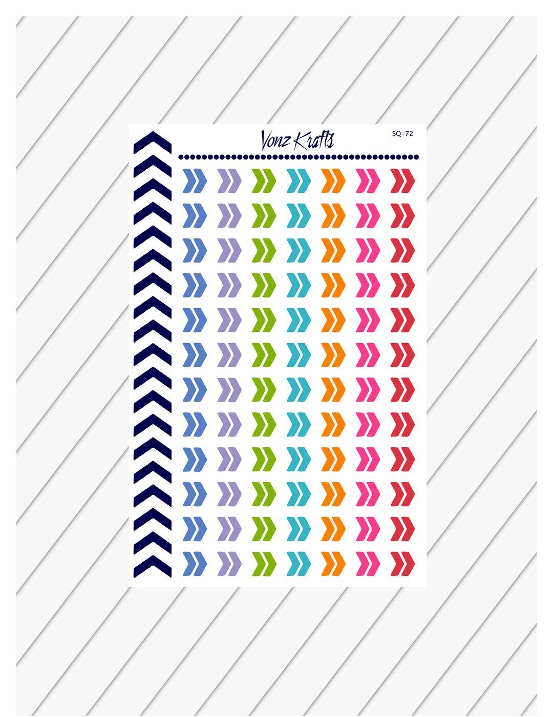 Chevron Arrow Planner Stickers, Chevron Stickers, Functional Planner ...