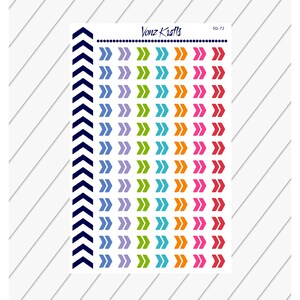 Chevron Arrow Planner Stickers, Chevron Stickers, Functional Planner ...