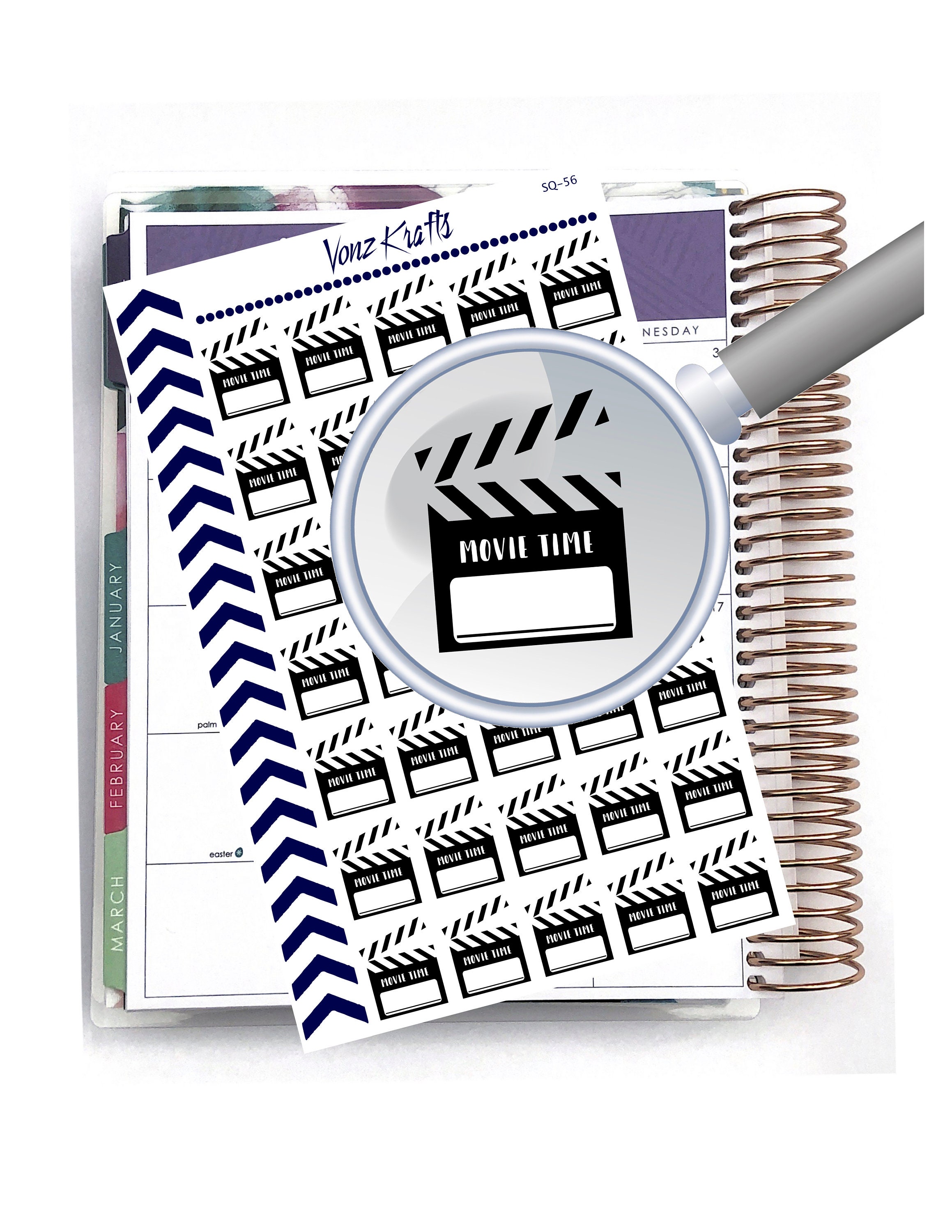 Movie Clapboard Planner Stickers Clapperboard Film Stickers | Etsy