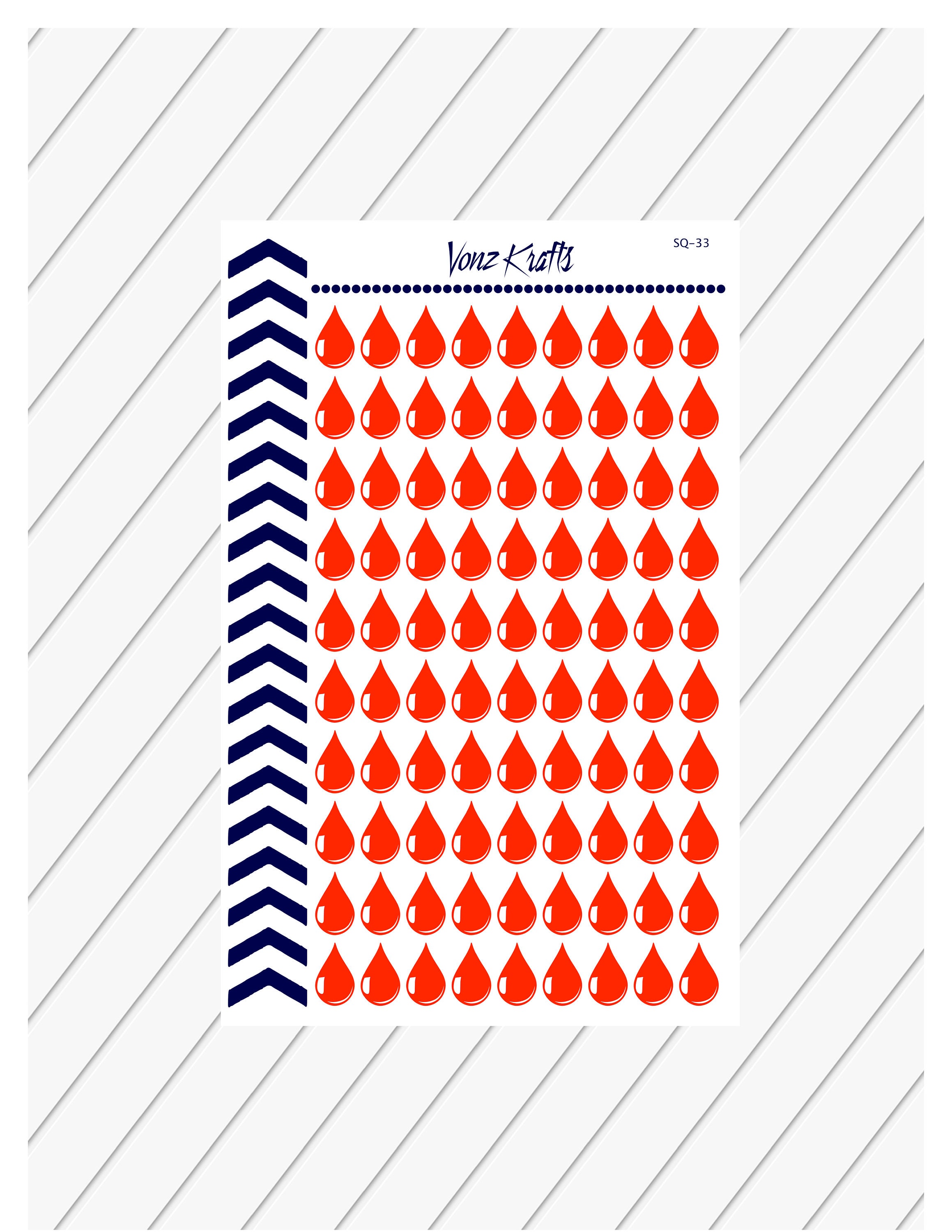 Tiny Blood Drop Stickers for Planner High Blood Sugar | Etsy