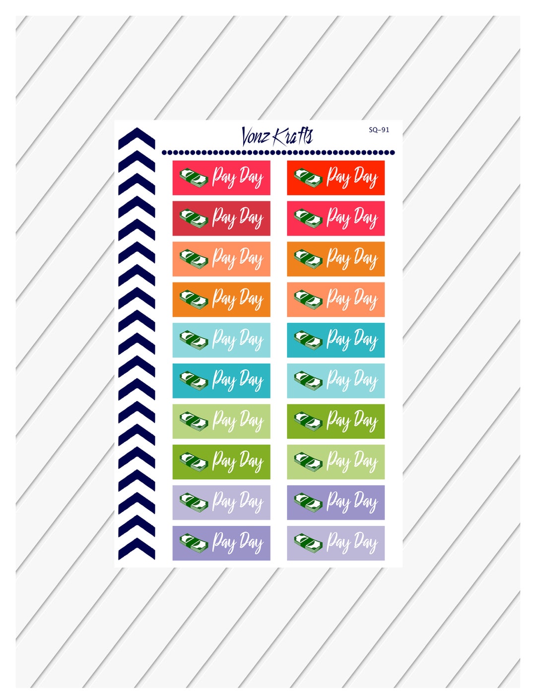 Pay Day Planner Stickers, Money Planner Stickers, Pay Day Stickers ...