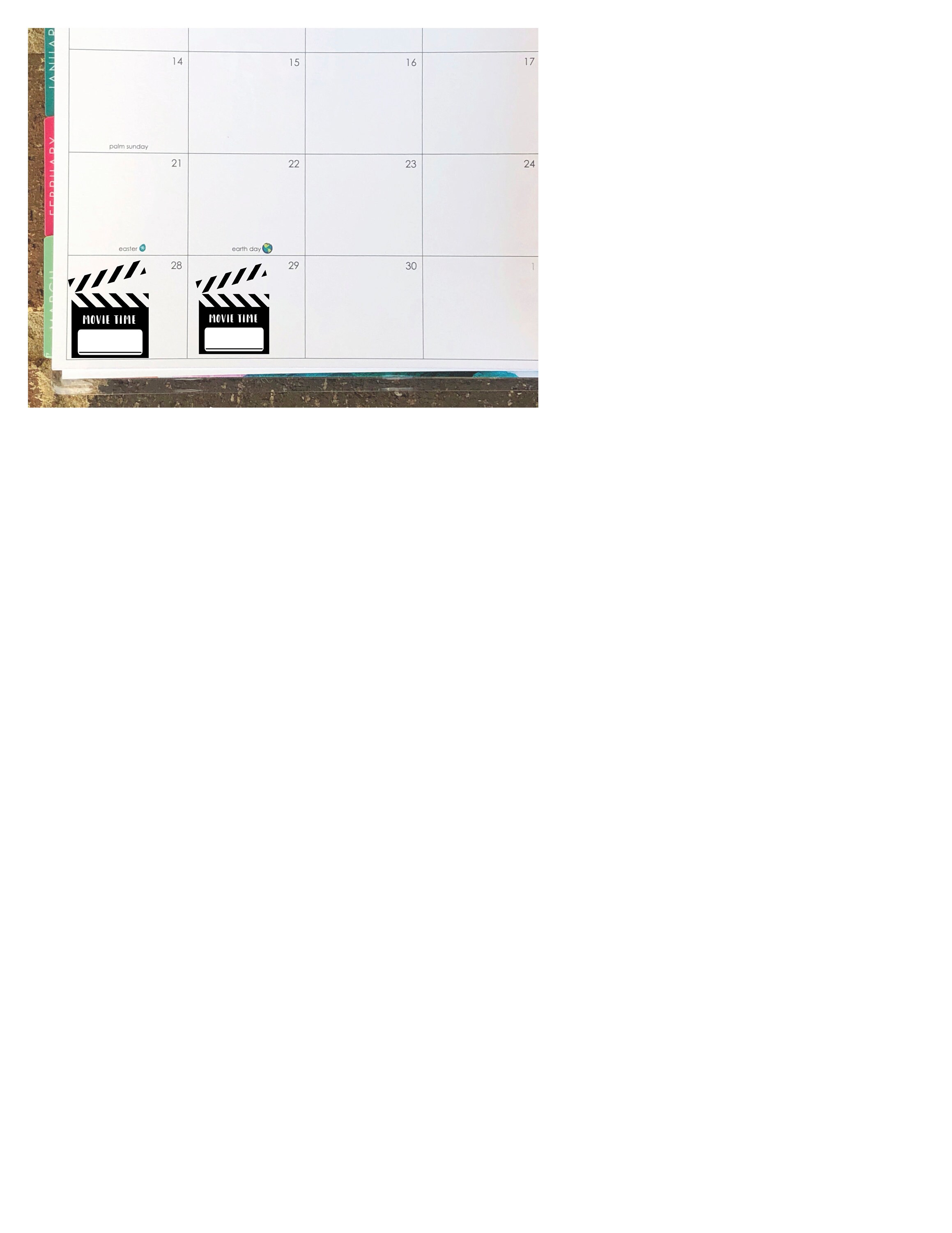 Movie Clapboard Planner Stickers Clapperboard Film Stickers | Etsy