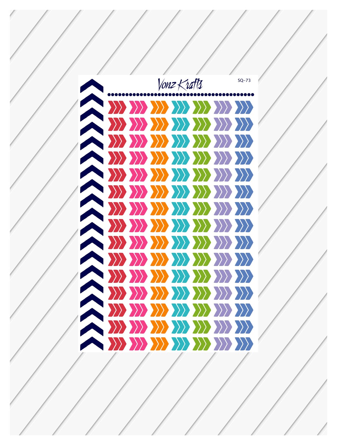 Chevron Arrow Planner Stickers, Chevron Stickers, Functional Planner ...