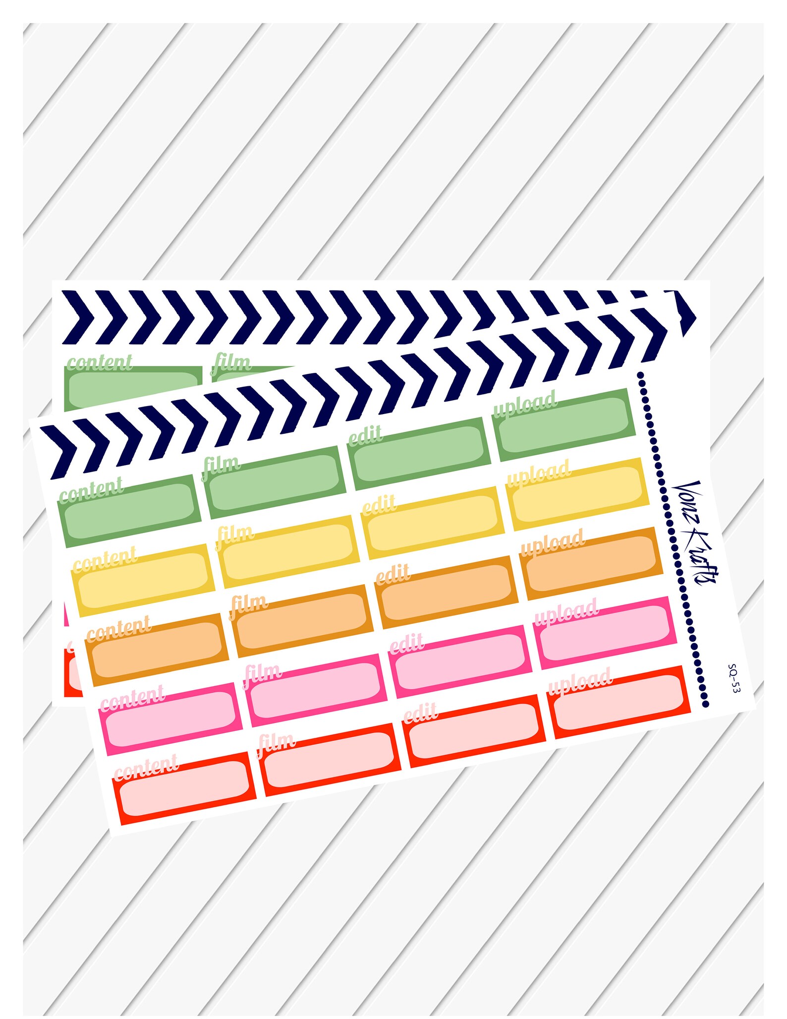 Vlogger Video Stickers Video Editing Stickers Content | Etsy