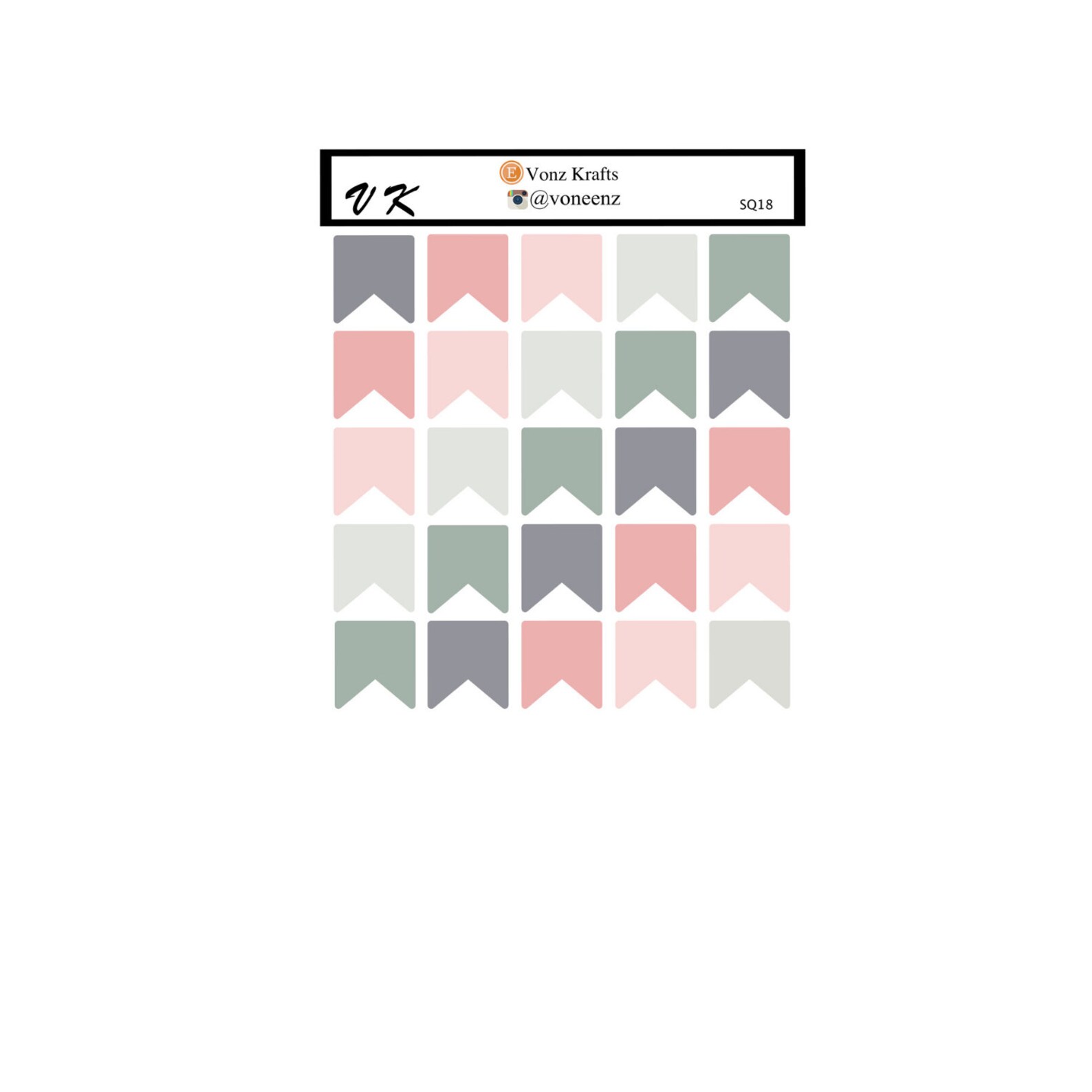 50 Mini Flag Stickers Functional Planner Stickers Bullet | Etsy