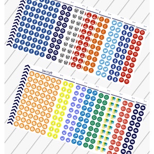 Social Media Stickers for Planner, Functional Planner Stickers ...