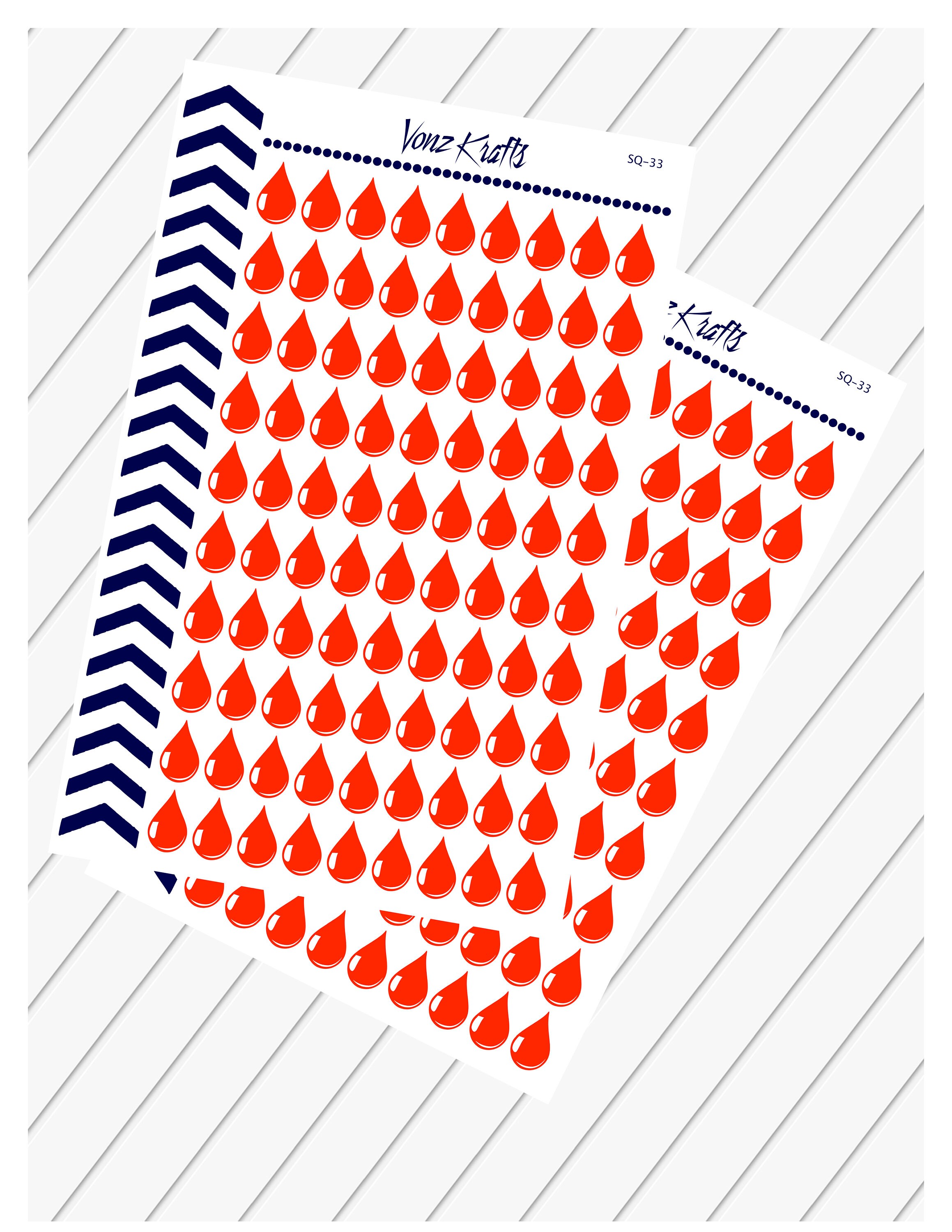 Tiny Blood Drop Stickers for Planner High Blood Sugar | Etsy