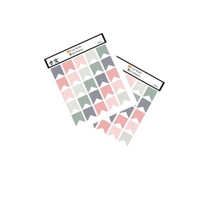 50 Mini Flag Stickers, Functional Planner Stickers, Bullet Journal ...