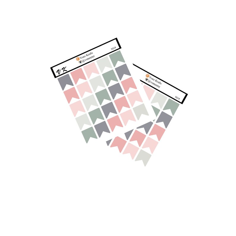 50 Mini Flag Stickers Functional Planner Stickers Bullet | Etsy