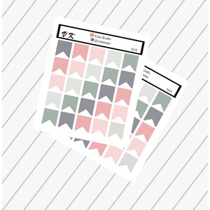 50 Mini Flag Stickers, Functional Planner Stickers, Bullet Journal ...