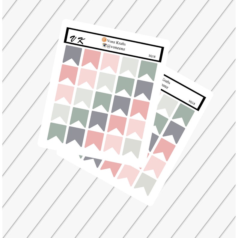 50 Mini Flag Stickers Functional Planner Stickers Bullet | Etsy