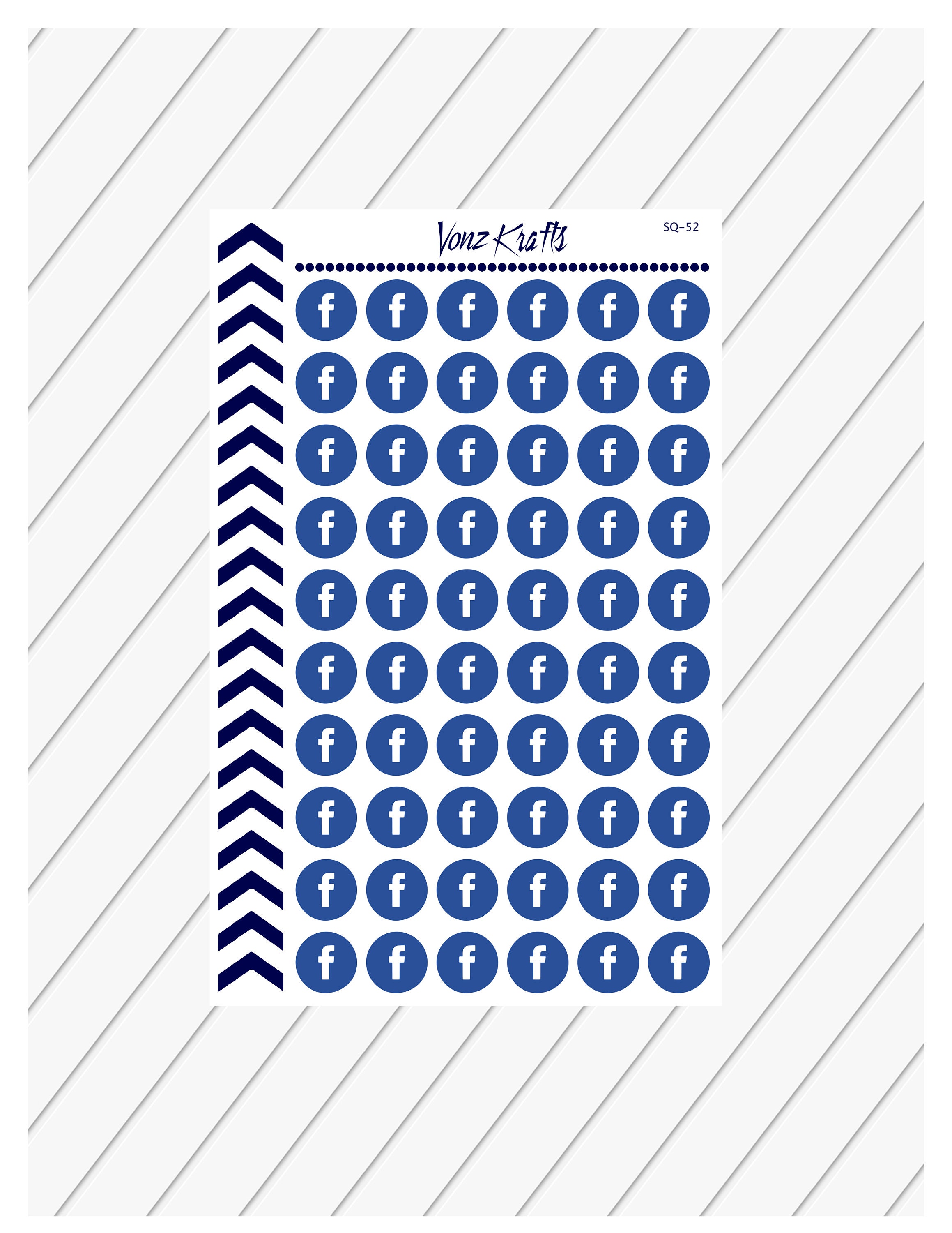 Facebook Social Media Sticker Facebook Planner Sticker | Etsy