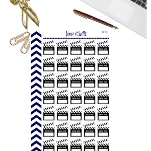 Movie Clapboard Planner Stickers, Clapperboard Film Stickers, TV Show ...