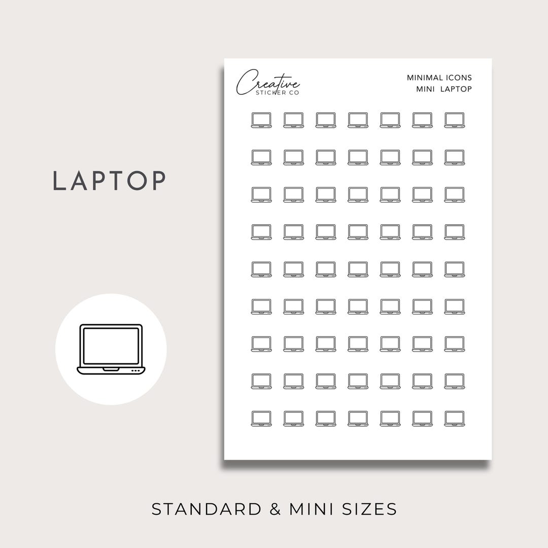 Laptop Mini Icon Planner Sticker Sheet - Etsy