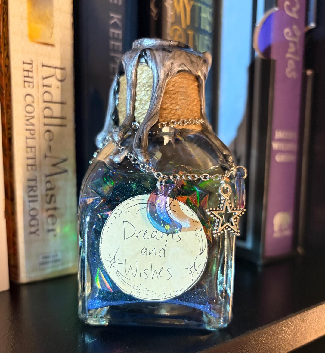 Dreams and Wishes Potion Bottle - Fantasy Apothecary Bookshelf Decor - Etsy