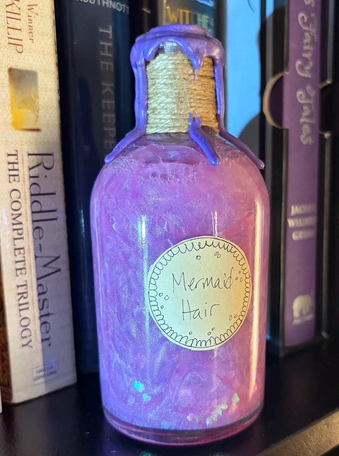 Mermaid Hair Potion Bottle - Fantasy Apothecary Bookshelf Decor - Etsy