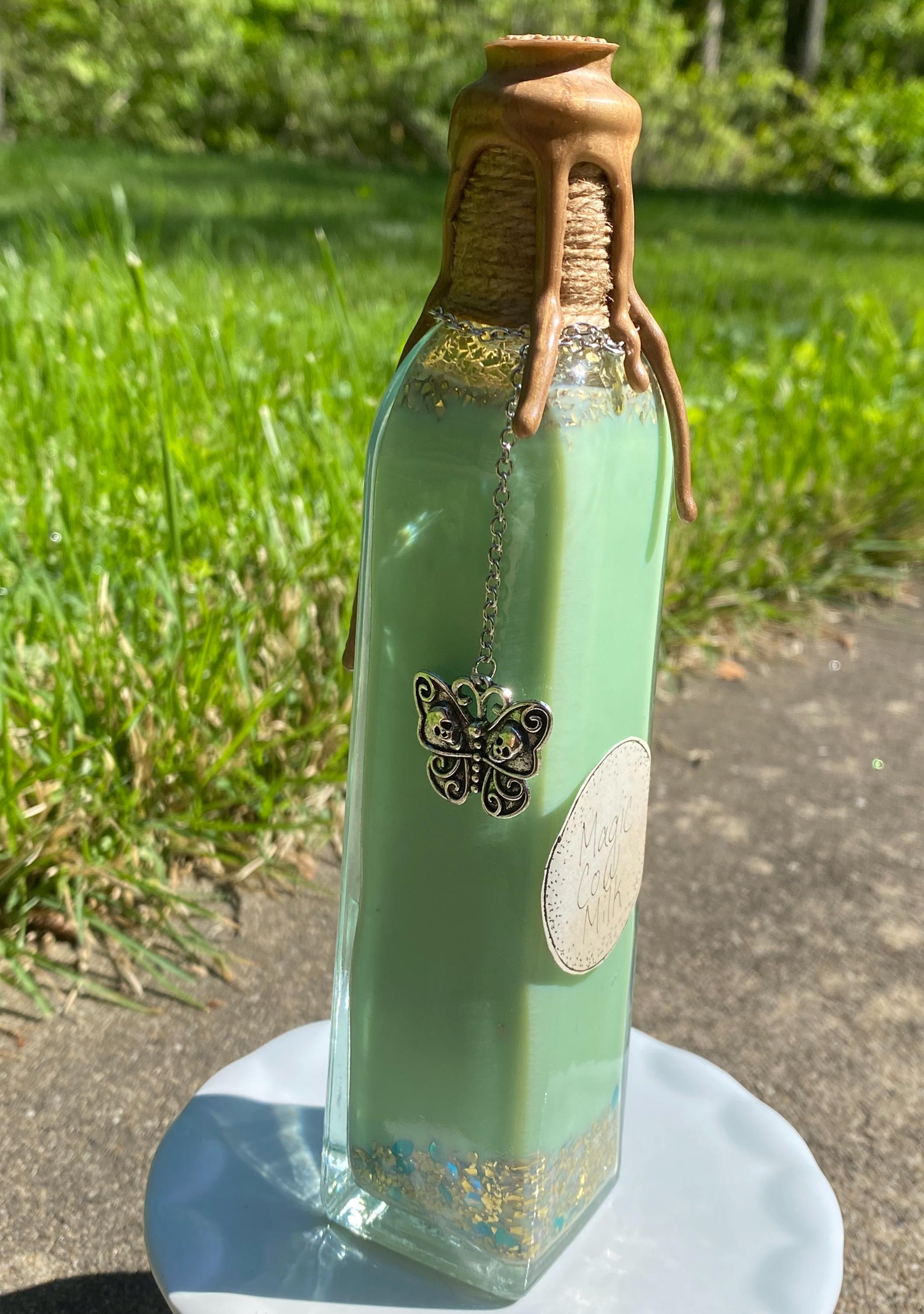 Magic Cow Milk Potion Bottle - Bookshelf Decor, Charm, Medieval Fantasy ...