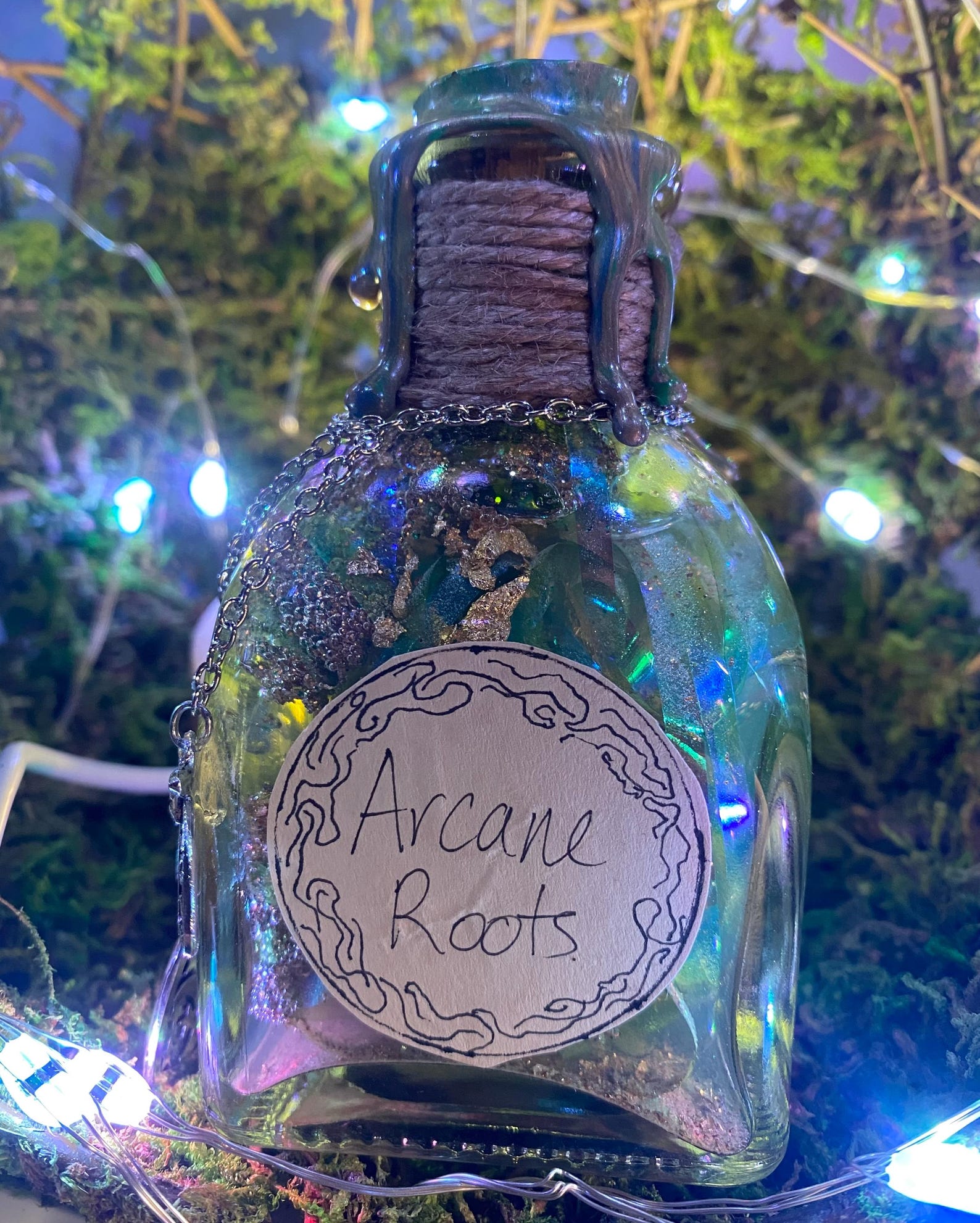 Arcane Roots Potion Bottle - Fantasy Apothecary Bookshelf Decor - Etsy