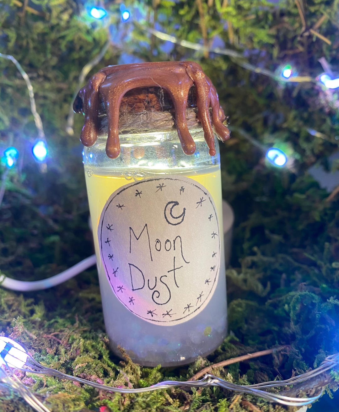 Moon Dust Potion Bottle - Bookshelf Decor, Charms, Medieval Fantasy ...