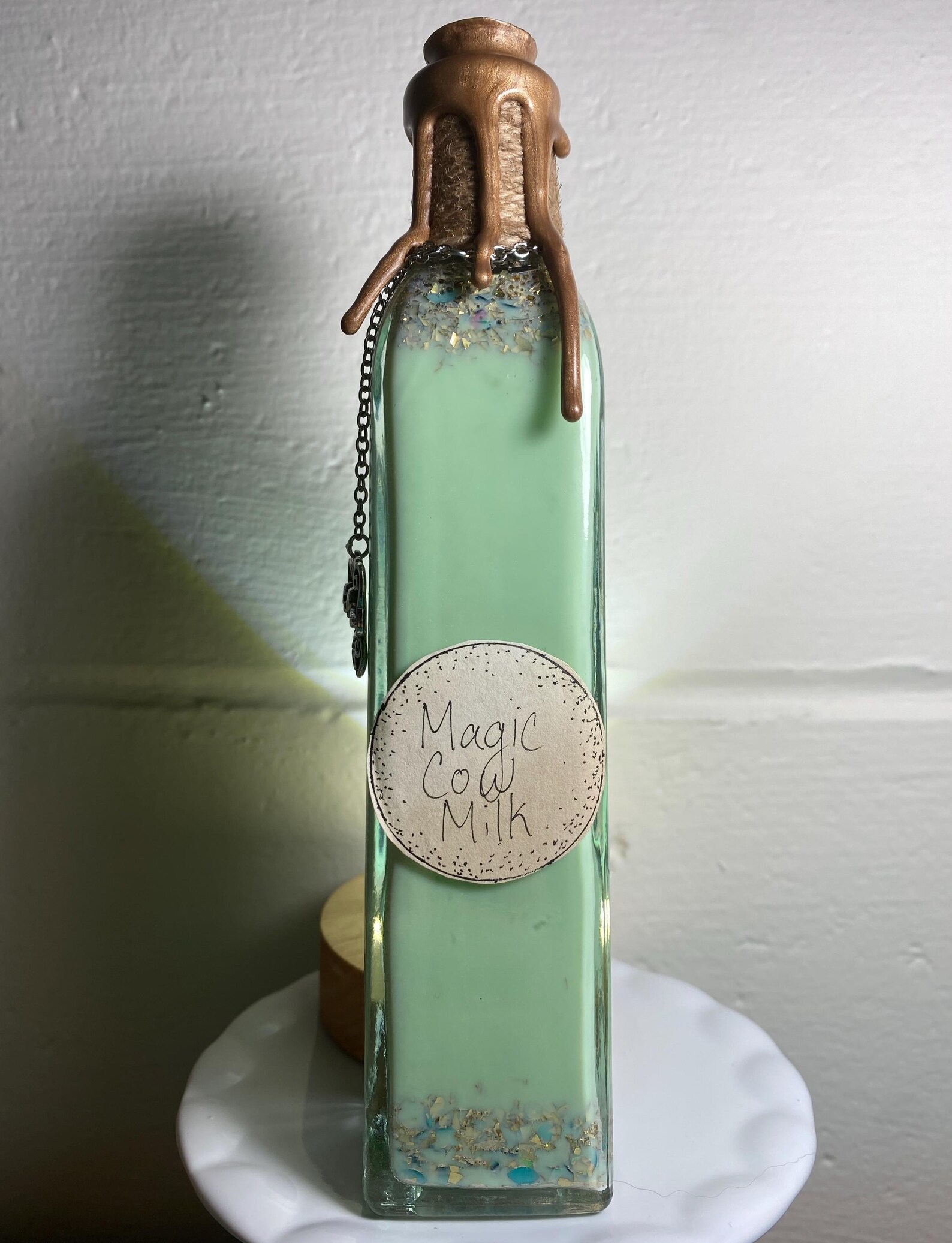 Magic Cow Milk Potion Bottle - Bookshelf Decor, Charm, Medieval Fantasy ...