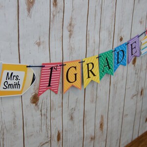 Teacher Name and Grade Banner: Customize It With Your Grade, Class Name ...