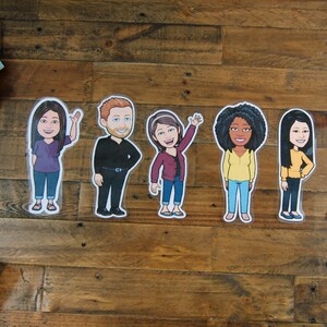 Flat Teacher Cutouts: Bitmoji Printout Student Gift Distance - Etsy