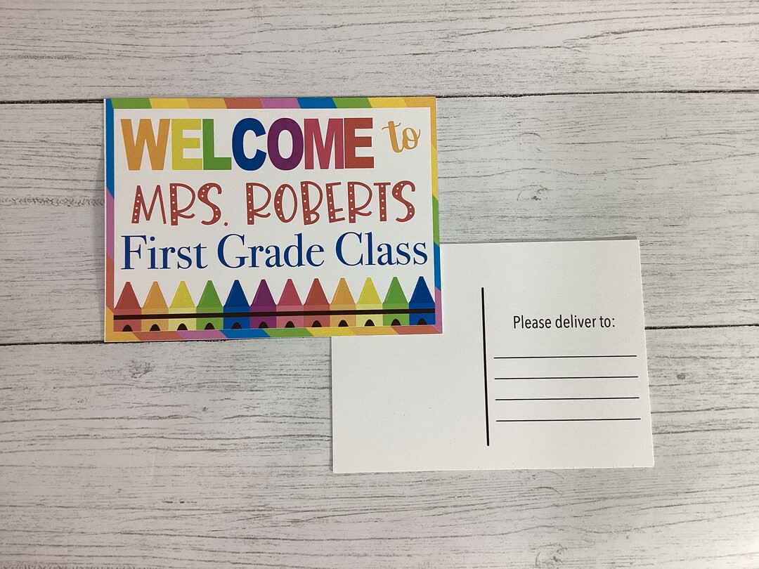 Welcome Teacher Postcards, Back-to-school Postcards: Customize With ...