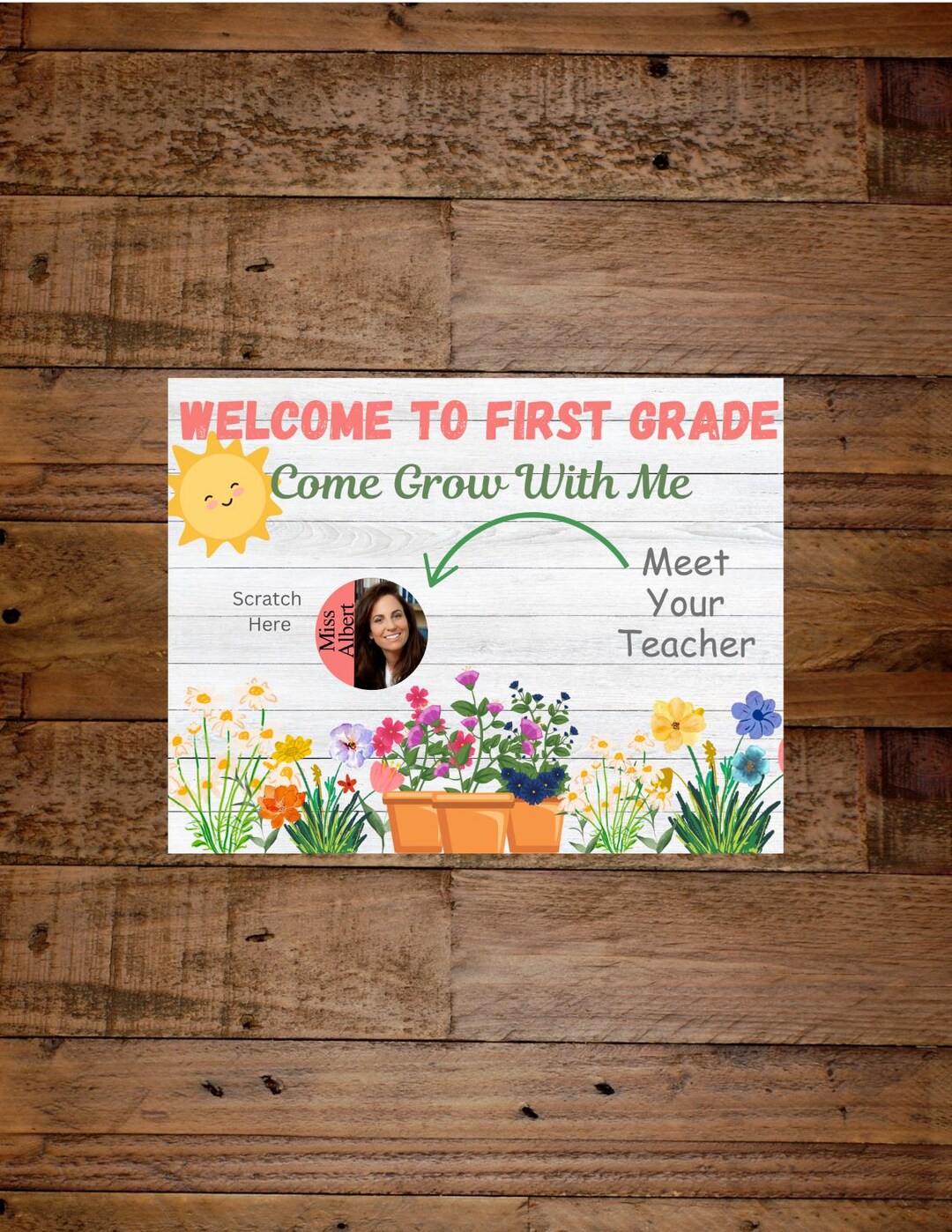 Set of 6 Back-to-school Scratch-off Post Cards: Come Grow With Me Theme ...