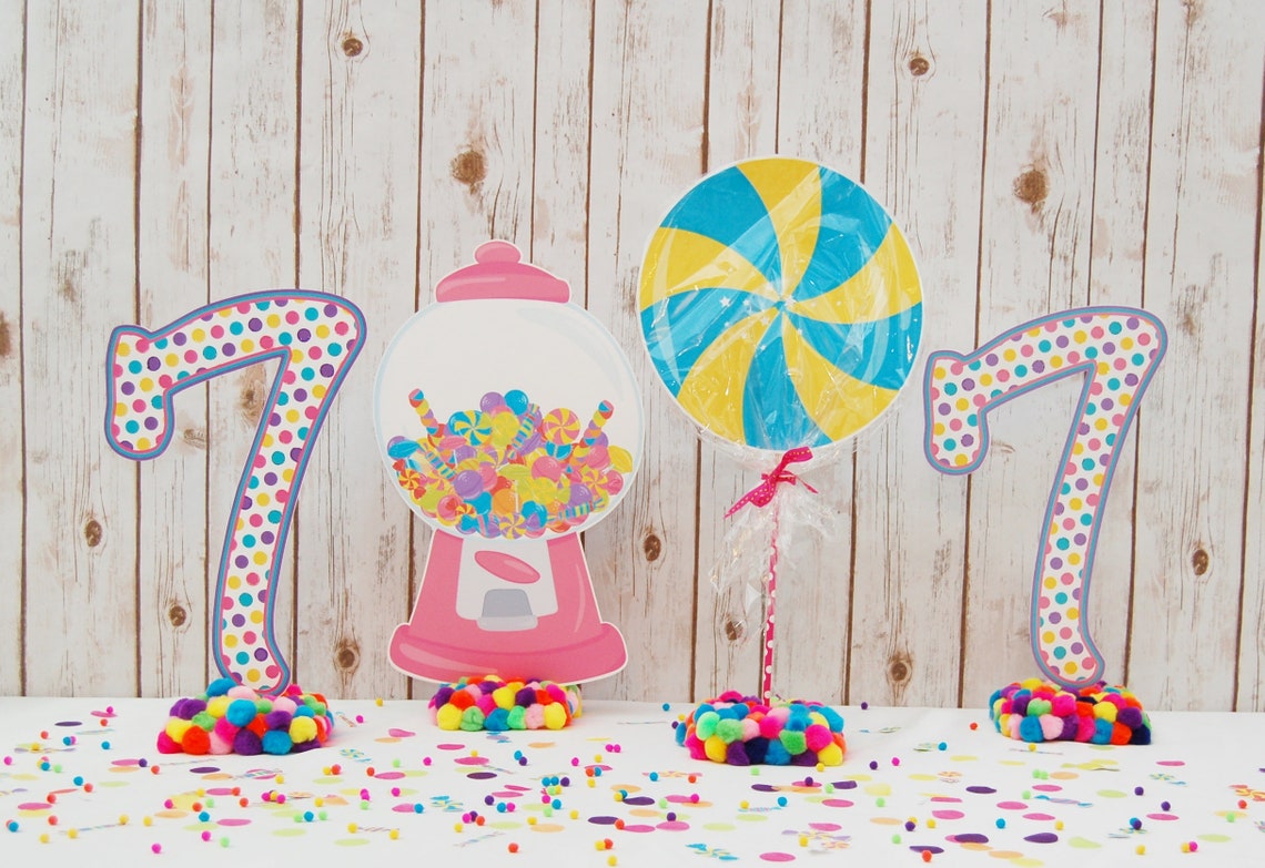 Candy Tabletop Centerpieces: Sweet One Birthday Supplies | Etsy