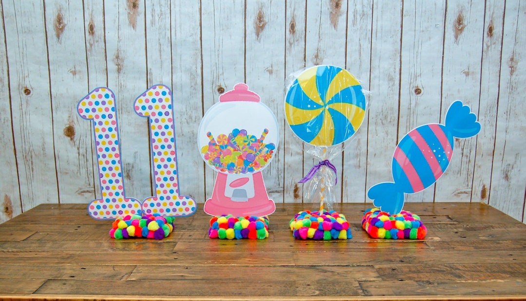 Candy Tabletop Centerpieces: Sweet One Birthday Supplies, Candy Girl ...