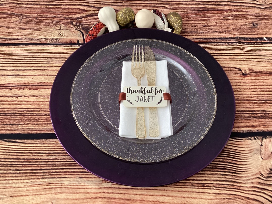 12 Personalized Thanksgiving Place Cards With Your Guest's Names ...
