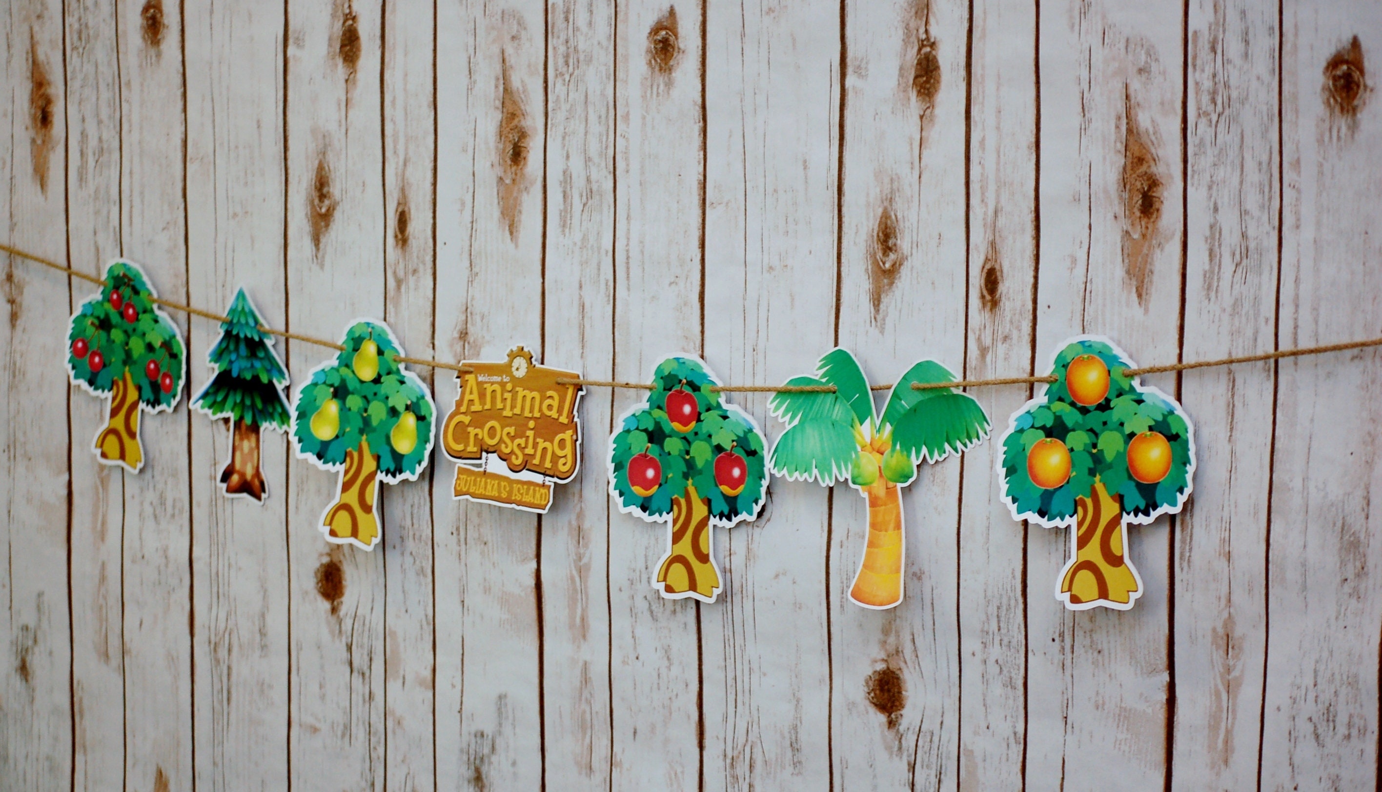 Animal Crossing Tree Banner: Customize With Name Animal - Etsy