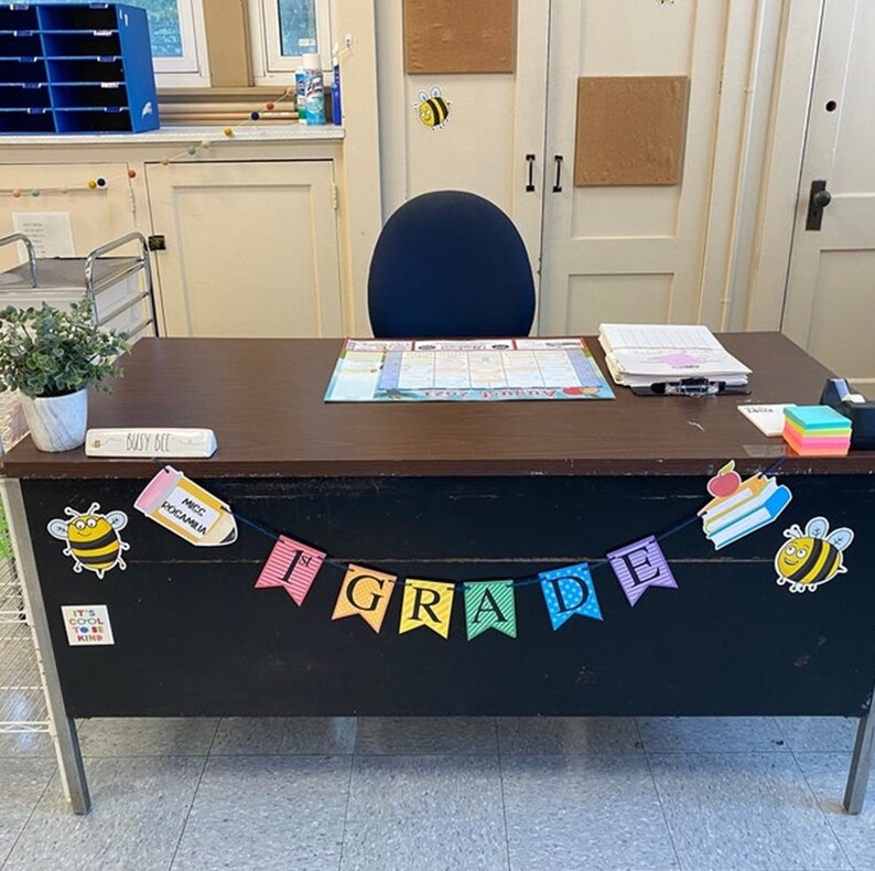 Teacher Name and Grade Banner: Customize It With Your Grade - Etsy