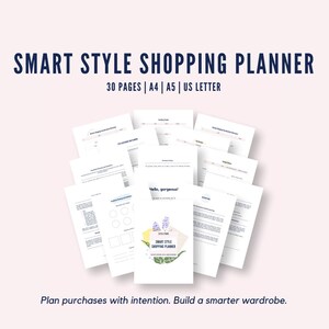 Smart Style Printable Shopping Planner Worksheets - A4, A5, US Letter ...