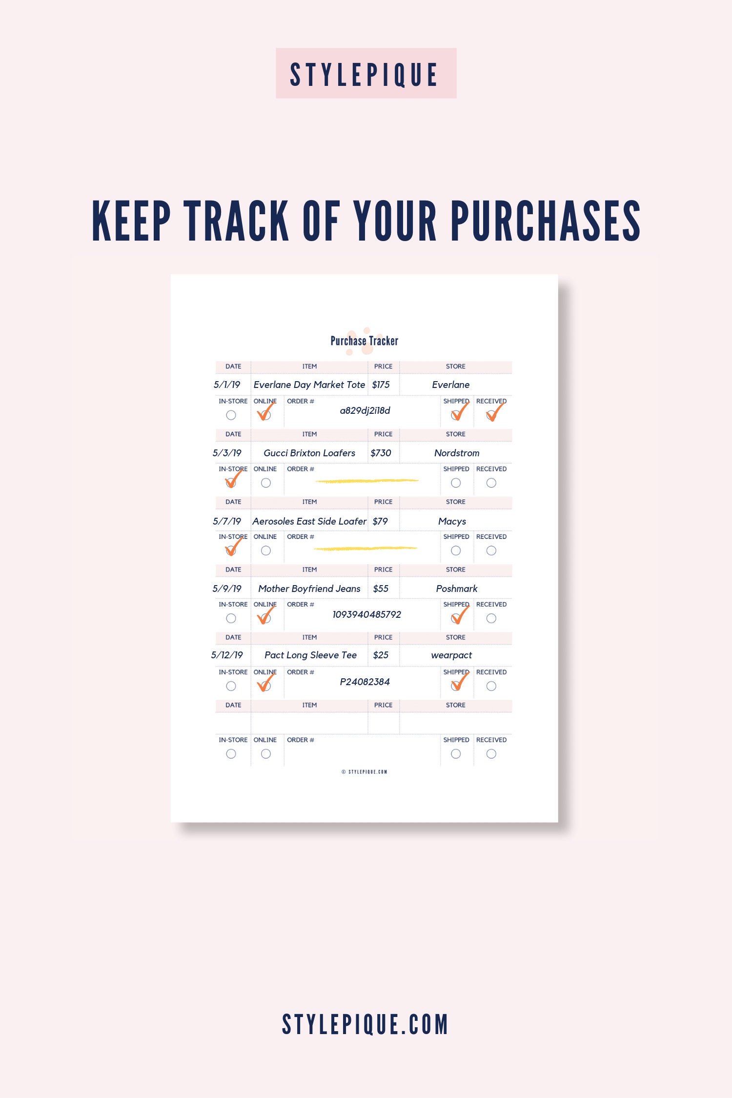 Smart Style Printable Shopping Planner Worksheets A4, A5, US Letter - Etsy