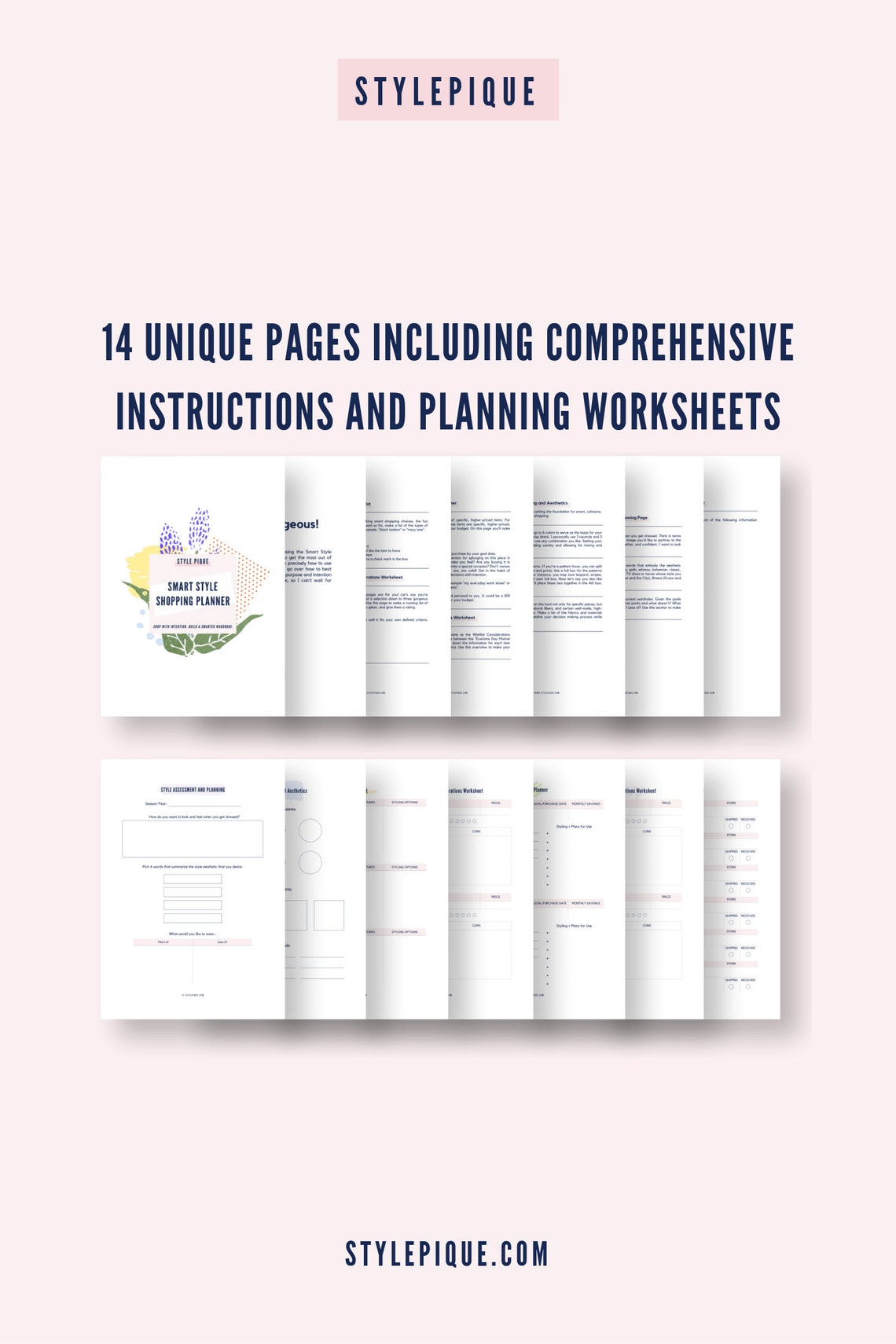 Smart Style Printable Shopping Planner Worksheets - A4, A5, US Letter ...