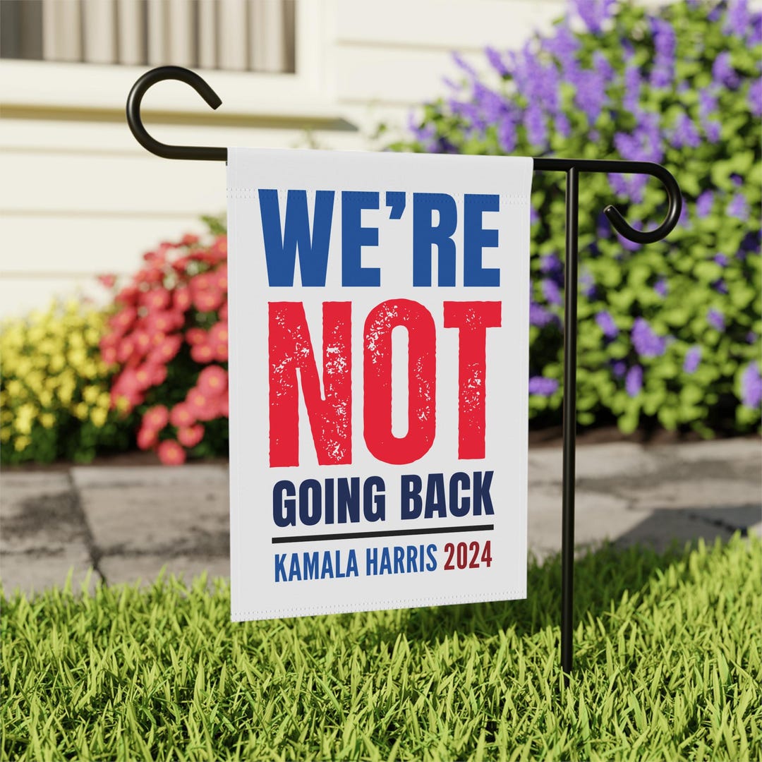 No vamos a volver como nunca, bandera de Kamala, bandera de jardín de ...