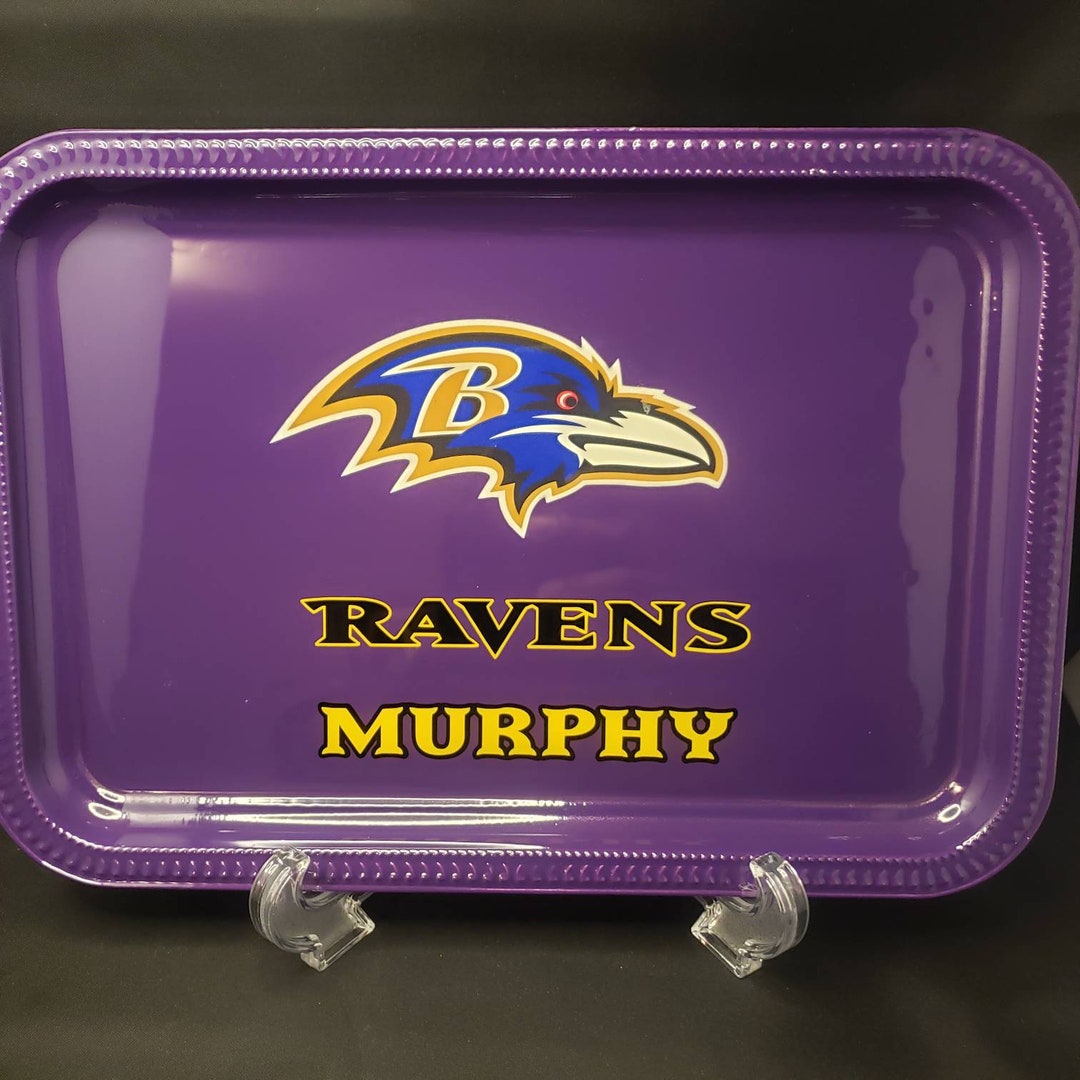 Baltimore Ravens Custom Rolling Tray Set With Grinder. Purple - Etsy