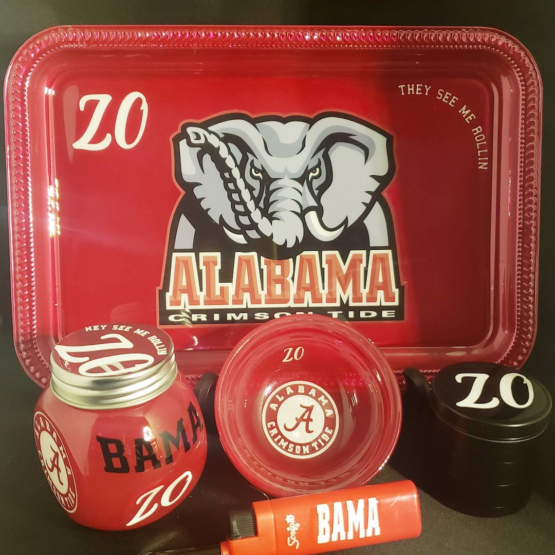 Alabama Custom Rolling Tray Set With Grinder. - Etsy