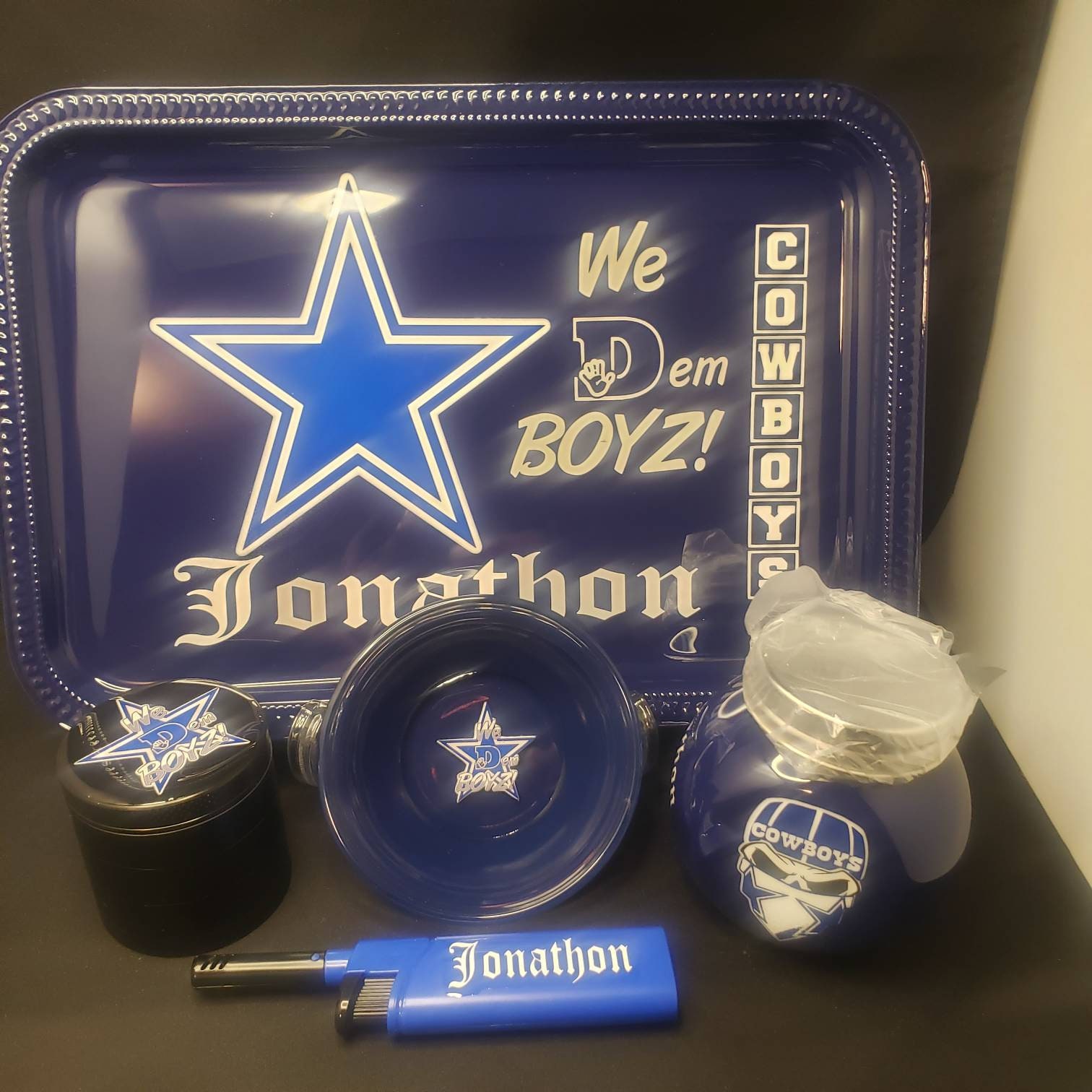 Dallas Cowboys Custom Rolling Tray Set With Grinder - Etsy
