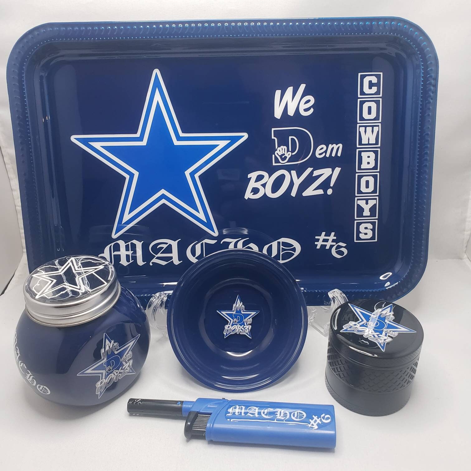 Dallas Cowboys Custom Rolling Tray Set With Grinder - Etsy