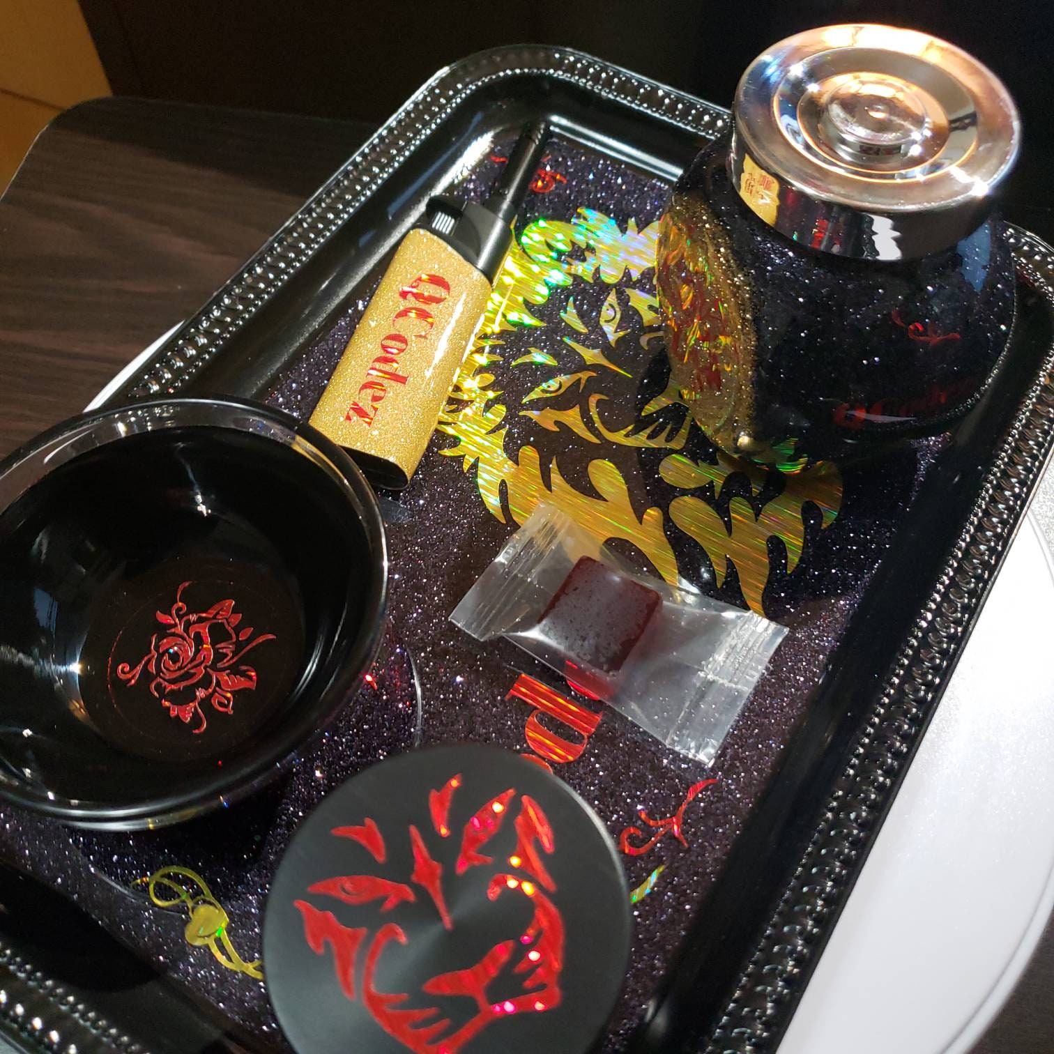 Lion of Judah Custom Weed Rolling Tray Set With Grinder - Etsy