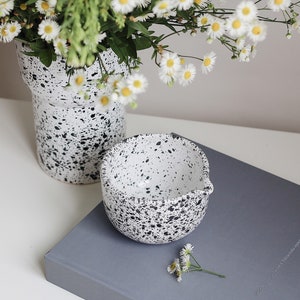 Matcha Bowl With Spout for Everyday Use, Ceramic Speckled Matcha Bowl ...