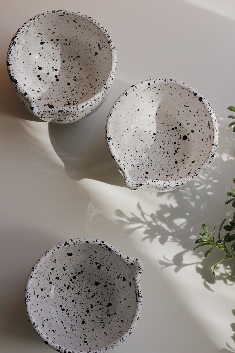 Matcha Bowl With Spout for Everyday Use Ceramic Speckled | Etsy