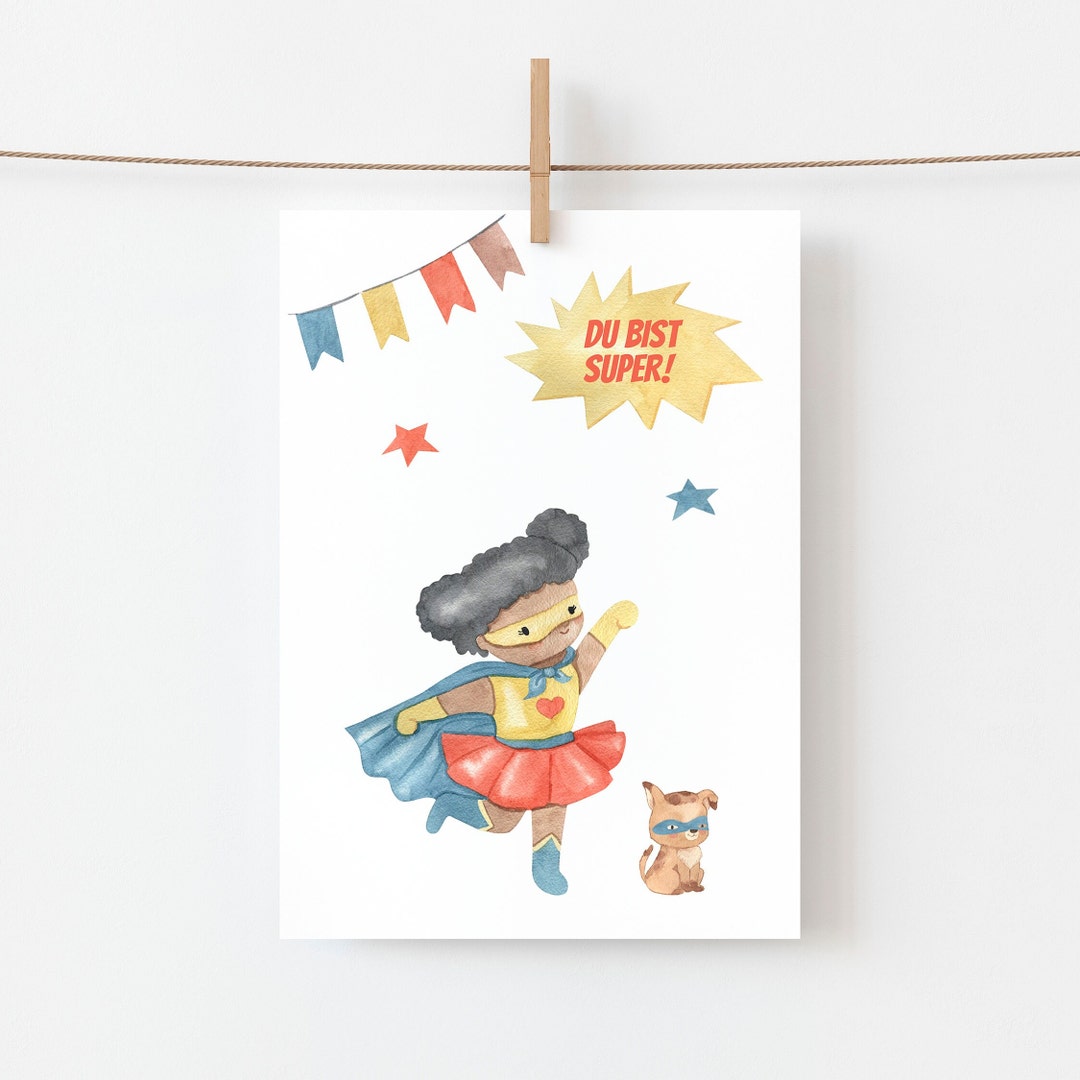 Card You Are Super · Congratulations Card or Birthday Card for Girls in ...