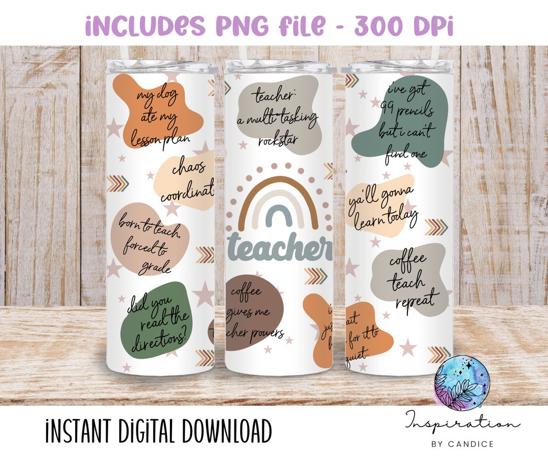 Teacher Affirmations Funny Quotes, Boho Design, Gift for Teacher ...