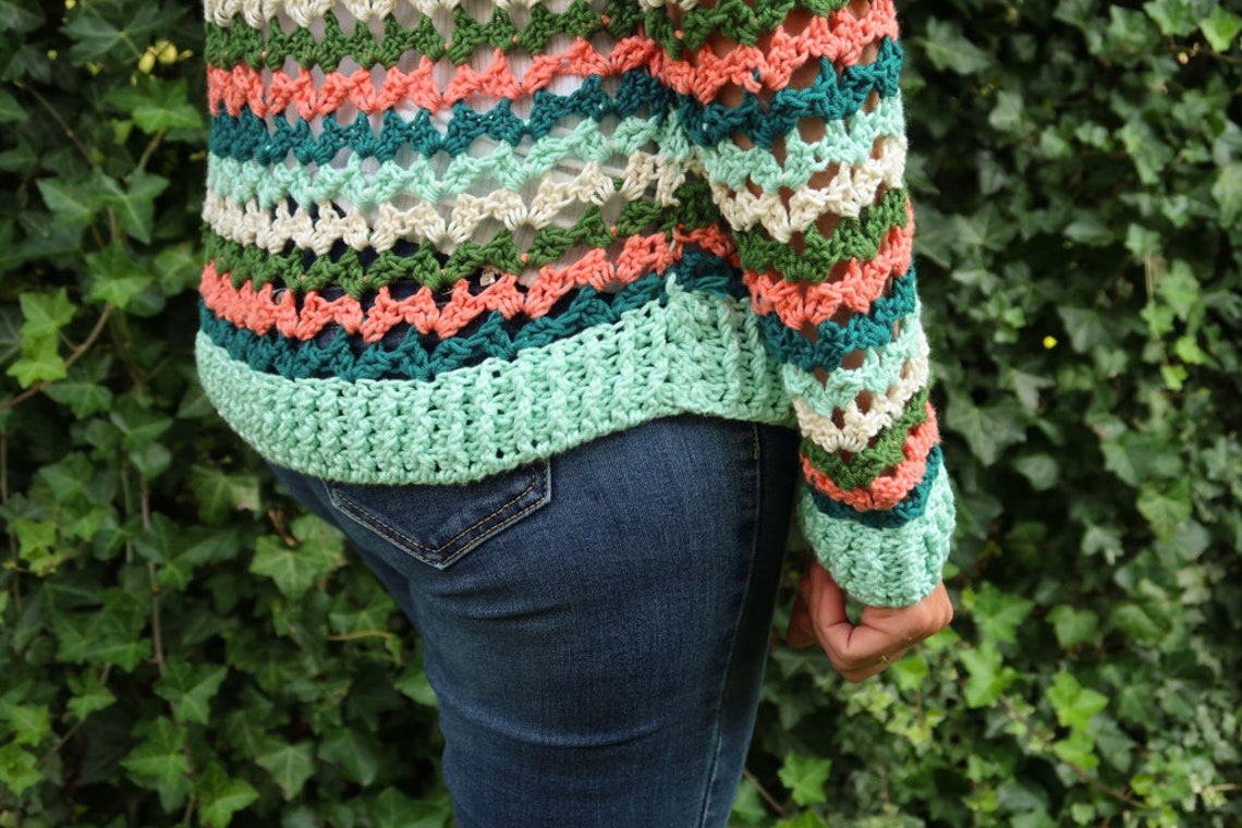 Summer Sweater Crochet Pattern Easy Lace Crochet Sweater - Etsy